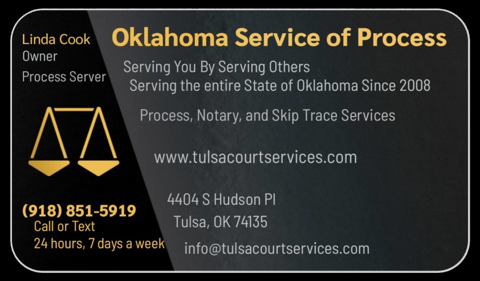 Oklahoma Service of Process | Process Server | 918-960-9315